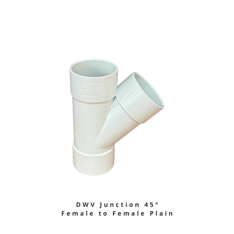 Junction FF Plain 45° - PVC Fitting | The Bunker Australia